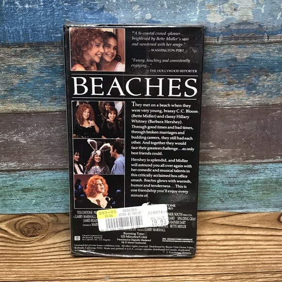 Media | Beaches Vhs 1988 Bette Midler Barbara Hershey Brand New Sealed ...